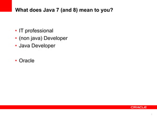 Java 7 and 8, what does it mean for you | PPTX | Operating Systems ...