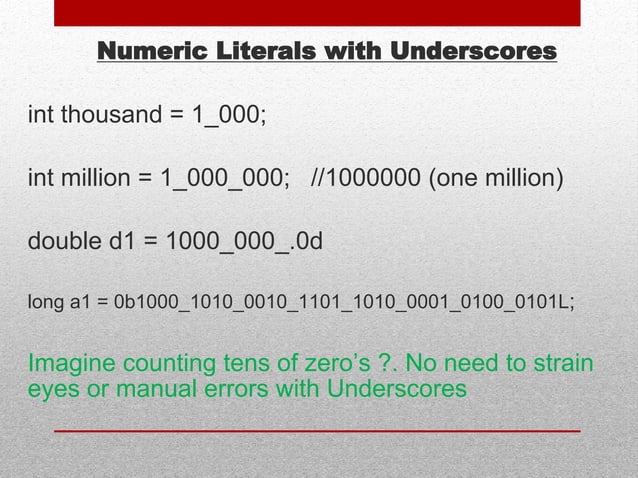 Java7 New Features and Code Examples | PPT