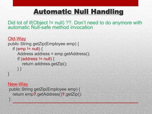 Java7 New Features and Code Examples | PPT