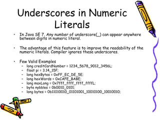 Java 7 new features | PPT | Programming Languages | Computing