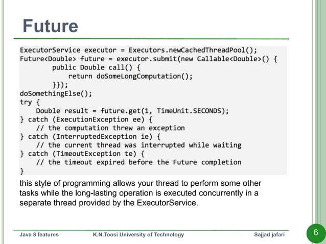 Java 8 - Completable Future | PPTX | Programming Languages | Computing