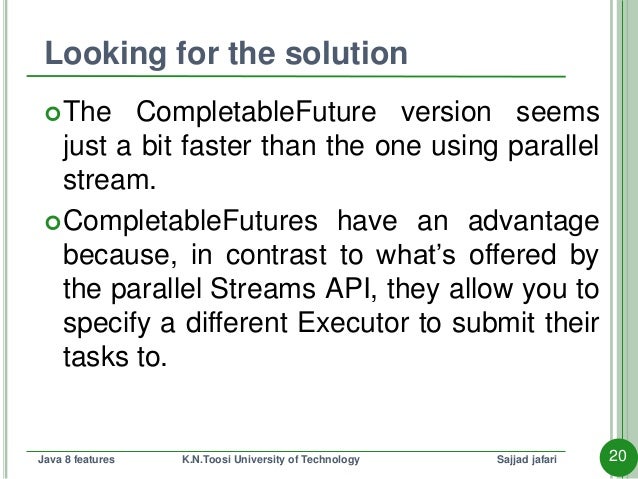 Java 8 Completable Future 