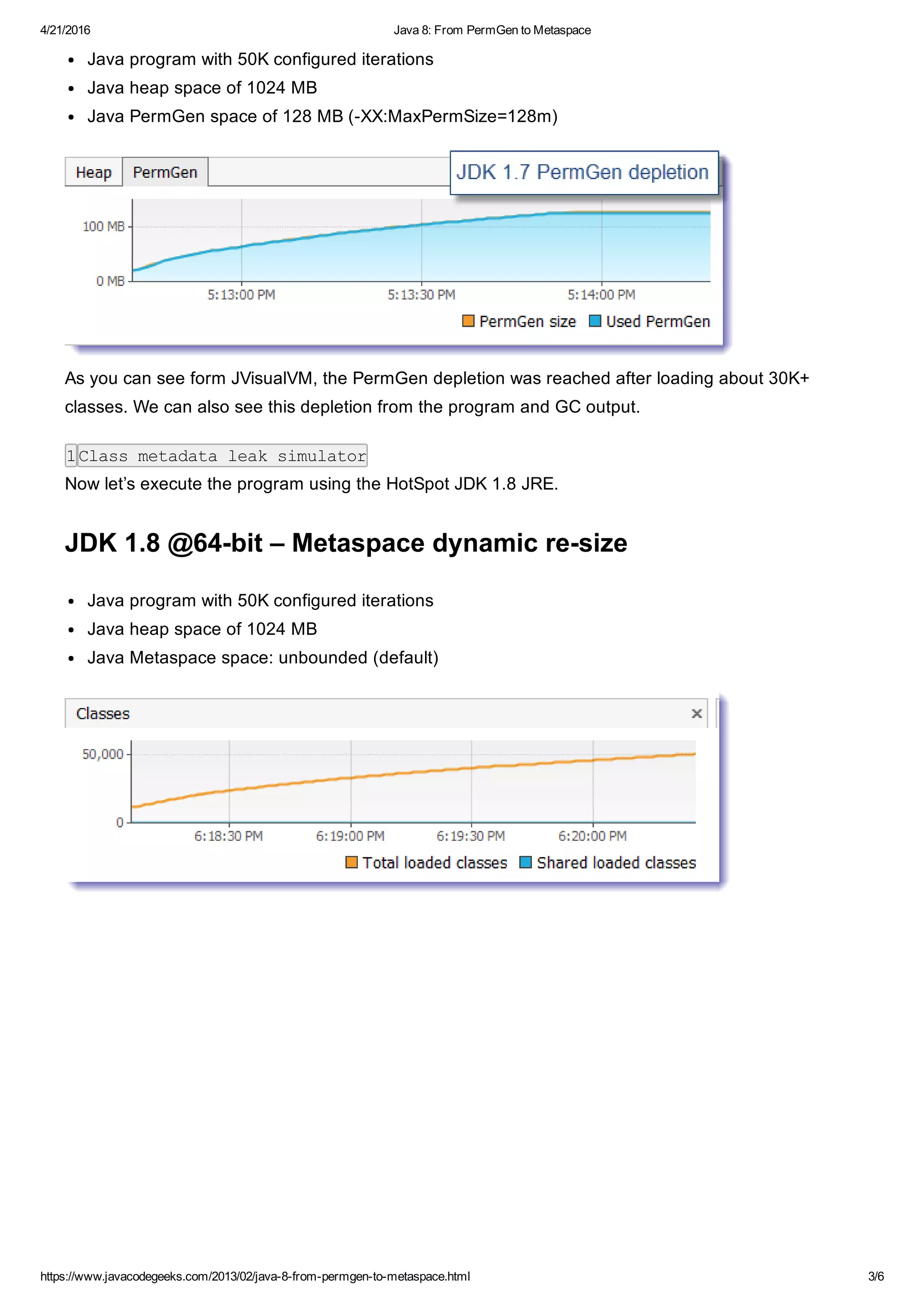 Java 8 from perm gen to metaspace | PDF