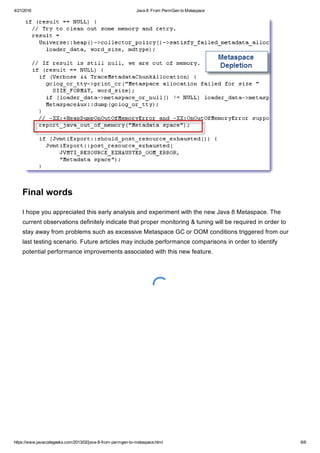 Java 8 from perm gen to metaspace | PDF