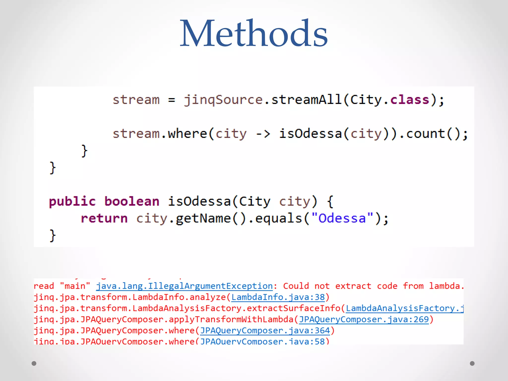 Java 8 in action.Jinq