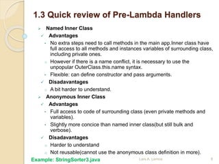 Java 8 lambdas expressions | PPTX