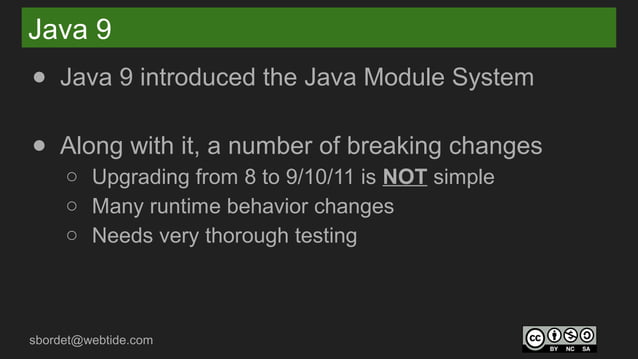 Java 9/10/11 - What's new and why you should upgrade | PPT