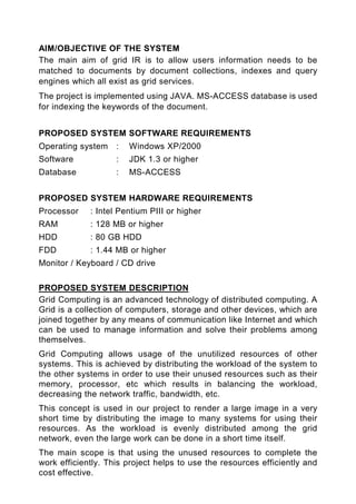 Java Abs Grid Information Retrival System | PDF