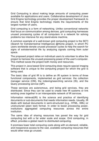 Java Abs Grid Information Retrival System | PDF