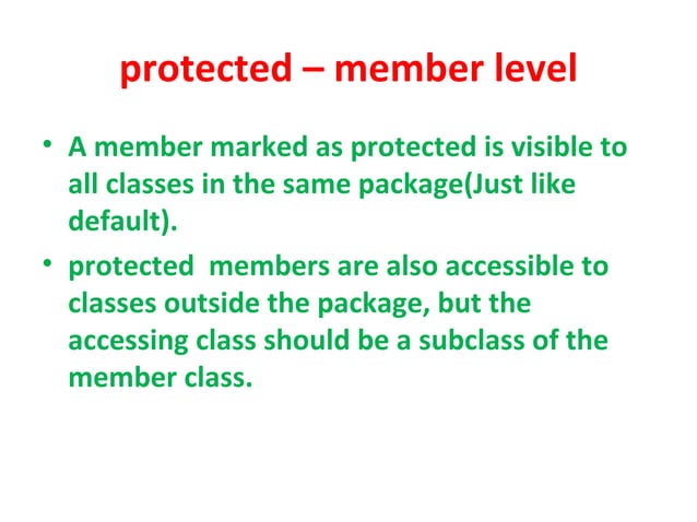 Java Access Modifiers Ppt