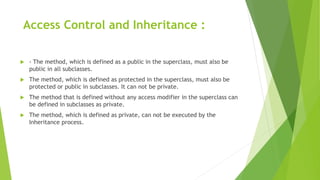 Java access modifiers | PPTX