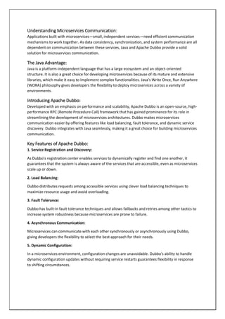 Java and Apache Dubbo: Building Microservices Communication | PDF