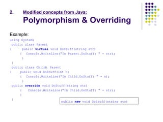Difference between Java and c# | PPT