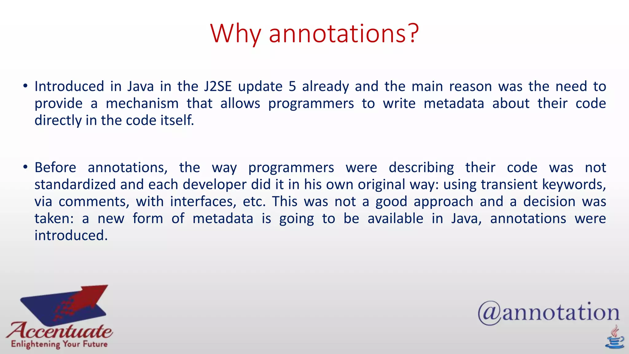 Java Annotations Ppt