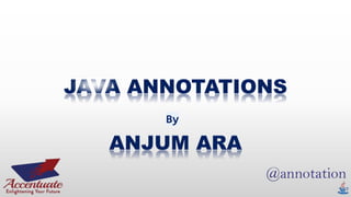 Java annotations | PPSX