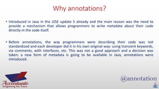 Java annotations | PPSX