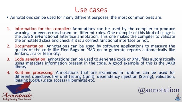 Java annotations - tikloal Java annotations - tikloal