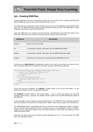 Java ant tutorial | PDF