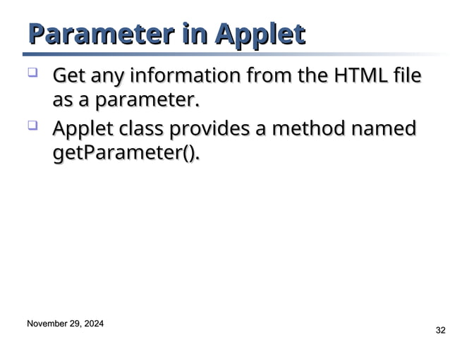 Introduction to Java Applet and Life cycle of an Applet | PPT