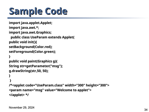 Introduction to Java Applet and Life cycle of an Applet | PPT