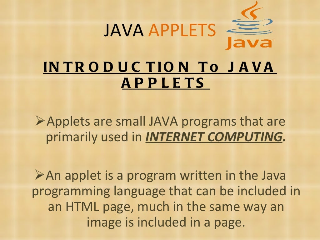 Java applets