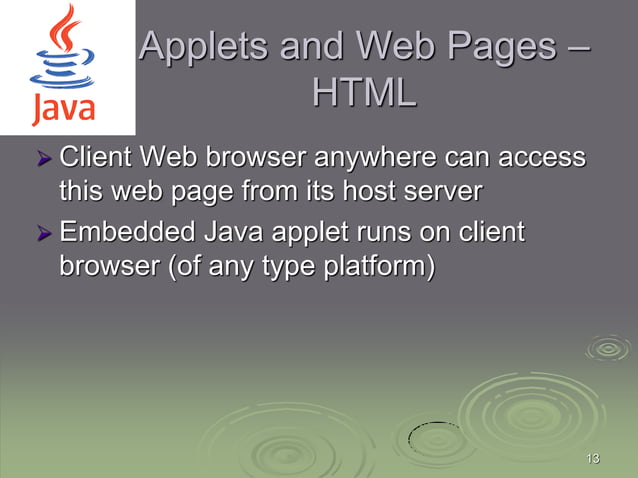 Java Applets And Working Principles Ppt