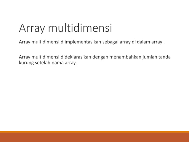 Slide presentasi kuliah Java array implementation.ppt
