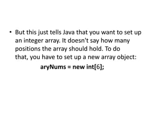 Java arrays | PPT