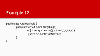 Java arrays | PPT