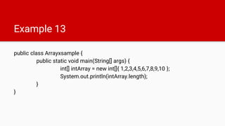 Java arrays | PPT
