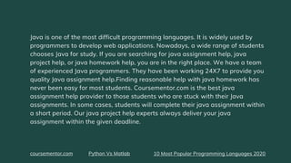 Java assignment help | PPT