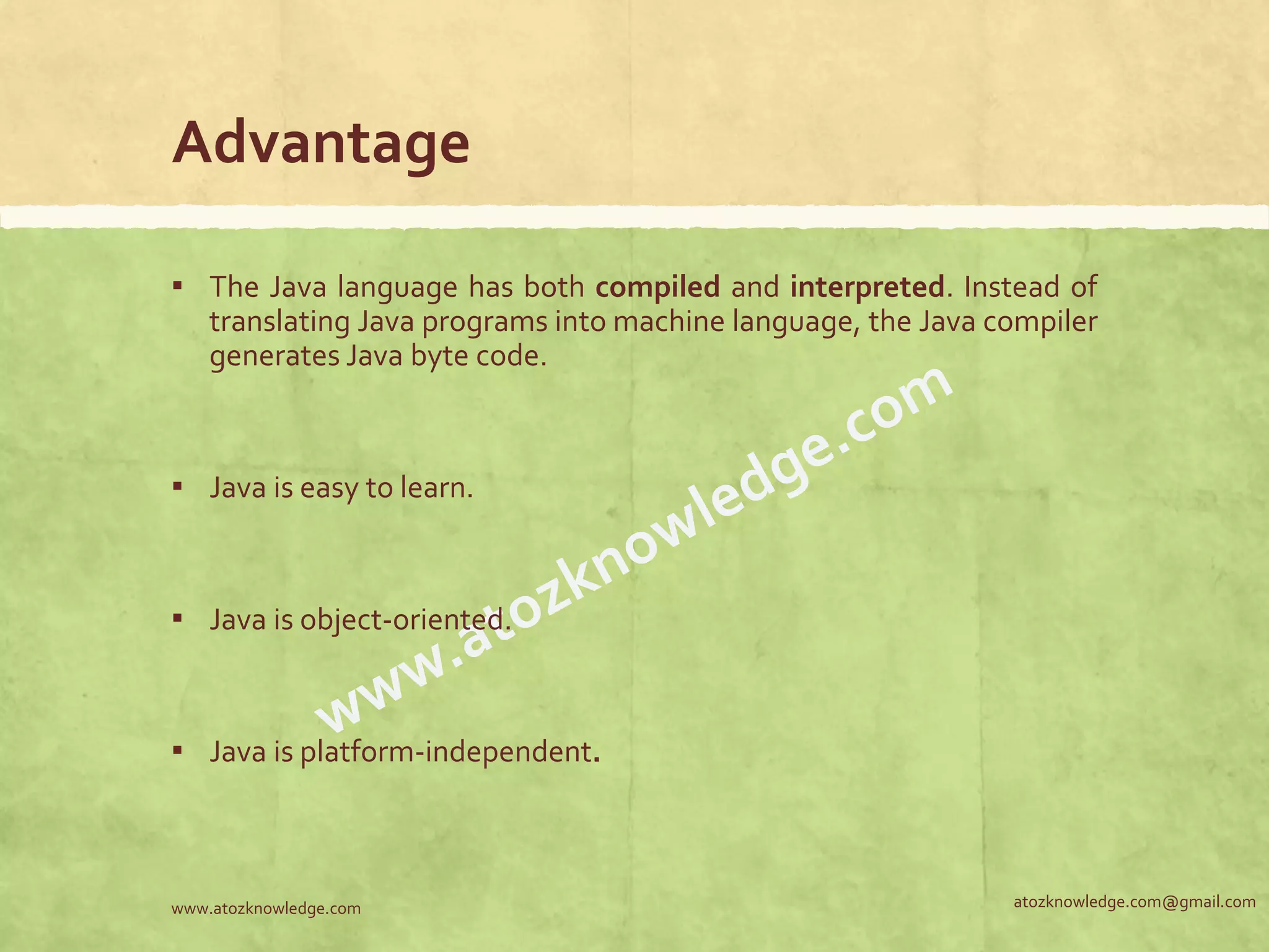 Java Introduction With Jvm Architecture Pdf Programming Languages