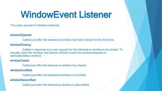 Java Abstract Window Toolkit (AWT) Presentation. 2024 | PPTX