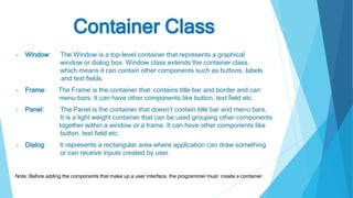 Java Abstract Window Toolkit (AWT) Presentation. 2024 | PPTX