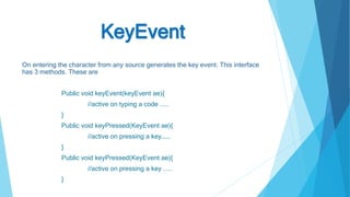 Java Abstract Window Toolkit (AWT) Presentation. 2024 | PPT