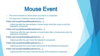 Java Abstract Window Toolkit (AWT) Presentation. 2024 | PPT