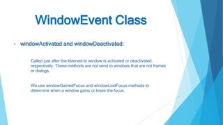 Java Abstract Window Toolkit (AWT) Presentation. 2024 | PPT