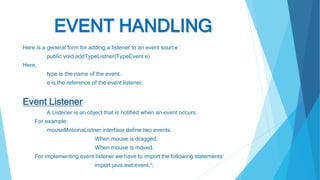 Java Abstract Window Toolkit (AWT) Presentation. 2024 | PPT