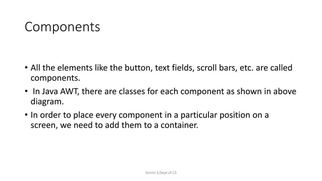 The Concept of Abstract Window Took Kit In Java | PPT