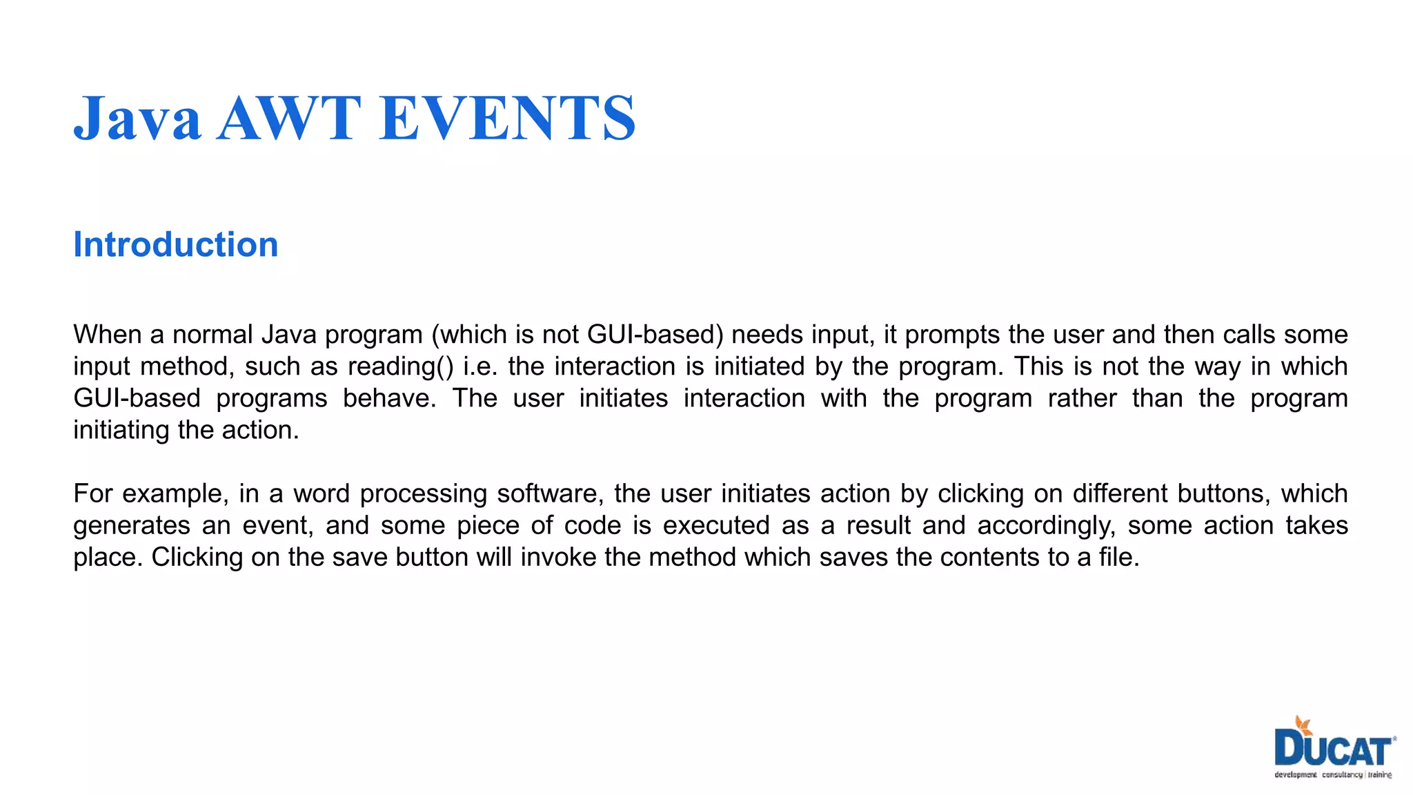 Java AWT EVENTS | PPT