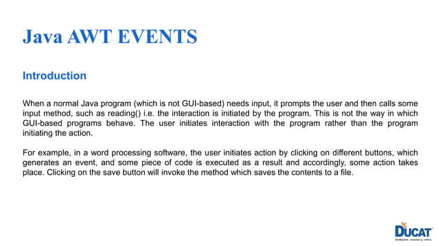 Java AWT EVENTS | PPT