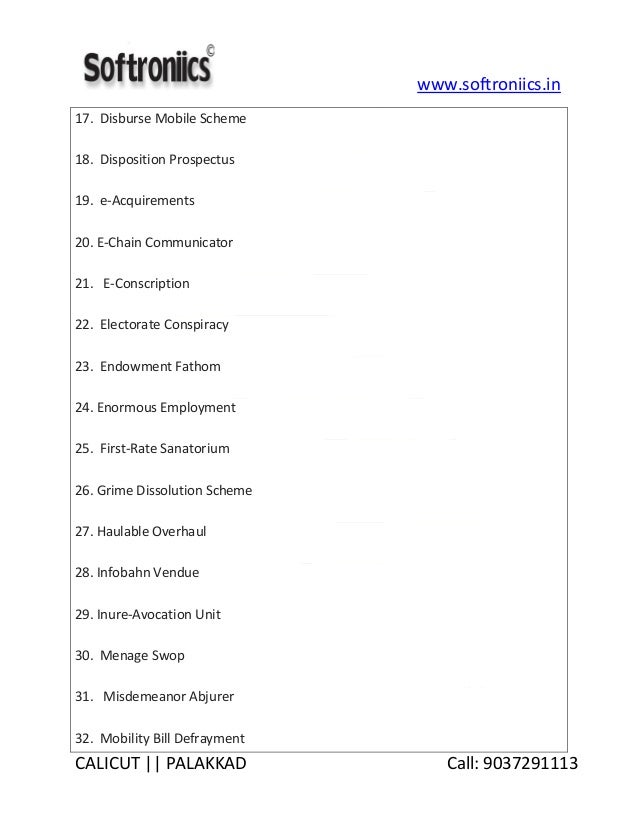 Java Based Project Ideas From Softroniics