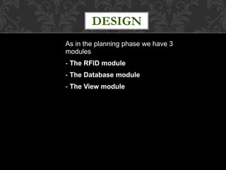 Java based rfid attendance management system | PPT