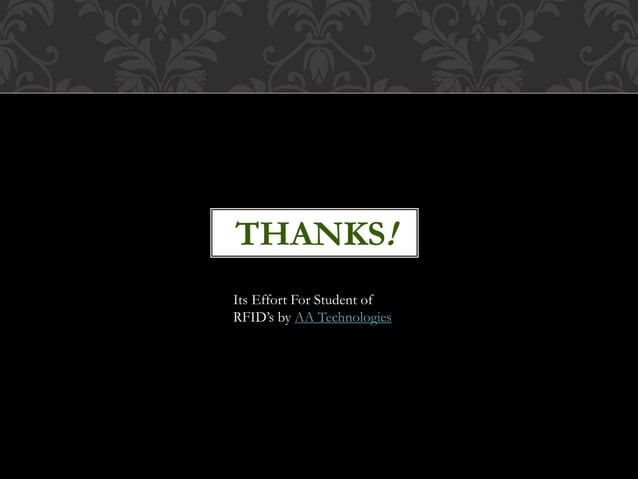 Java based rfid attendance management system | PPT