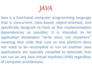 Presentation on Java Basic | PPT