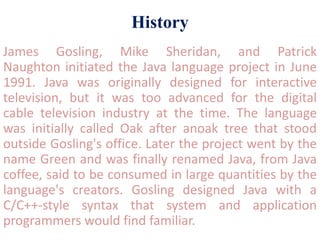 Presentation on Java Basic | PPT
