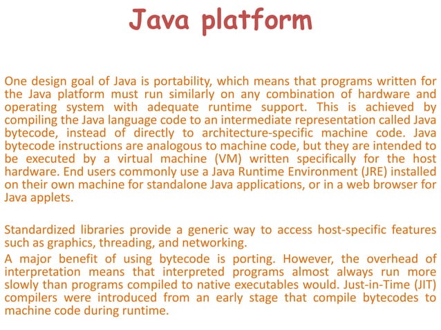 Presentation on Java Basic | PPT