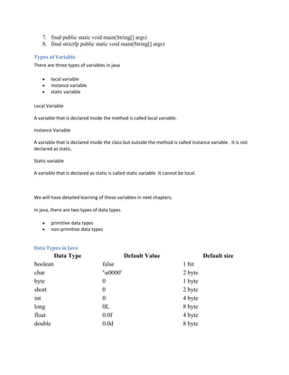 Java basic concept | PDF