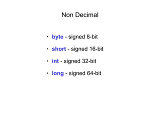 Java basic data types | PPT