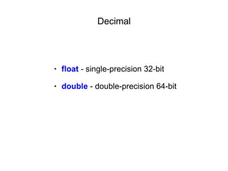 Java basic data types | PPT